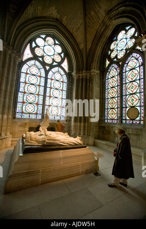 Paris, France.The Saint-Denis basilica with the royal kings of France ...