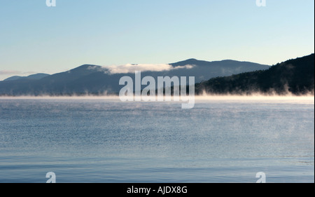 Very low clouds over Lake George Stock Photo - Alamy