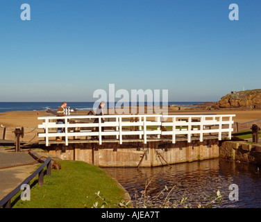 Bude Cornwall UK Canal Sea Lock Sealock Stock Photo - Alamy