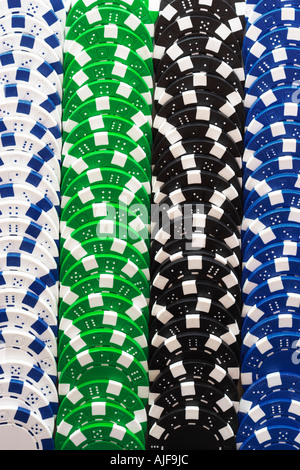 Rows of Poker Chips Stock Photo - Alamy