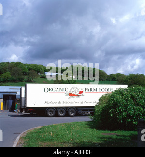 Organic Farm Foods lorry Wales UK Stock Photo - Alamy