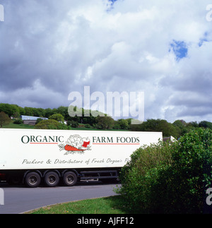 Organic Farm Foods lorry Wales UK Stock Photo - Alamy