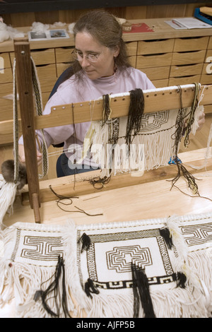 Teri Rofkar a basket and ceremonial robe weaver in the Tlingit ...