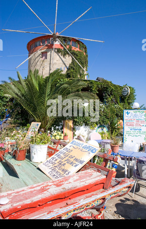 WINDMILL BAR IN TRIANDA RHODES Stock Photo - Alamy