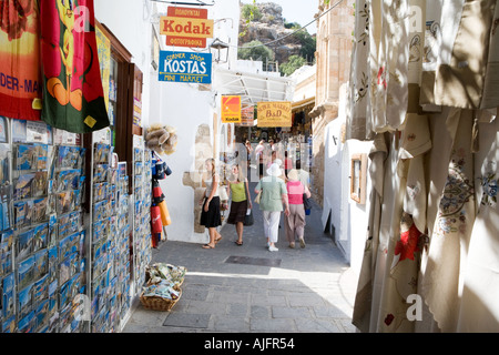 STREETS OF LINDOS RHODES GREECE Stock Photo - Alamy