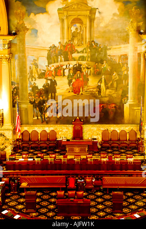 House of Representatives chamber in the Pennsylvania State Capitol at ...
