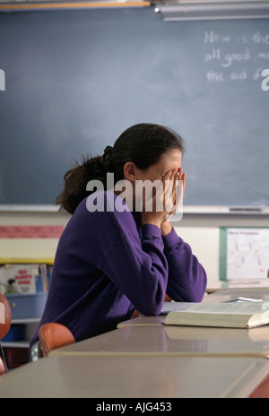 A Minority Female Student Crying Stock Photo - Alamy