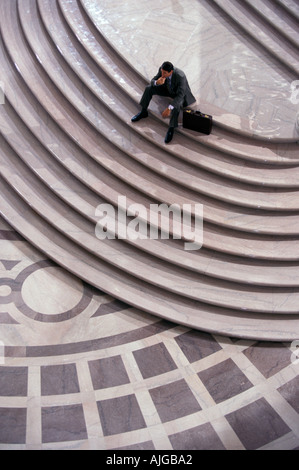 overhead view of man sitting in car Stock Photo - Alamy