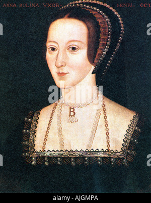 Queen Anne Boleyn, second wife of Henry VIII, England, 1536 Stock Photo ...