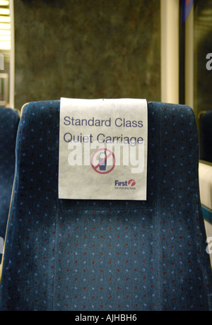 quiet carriage no mobiles allowed Stock Photo - Alamy