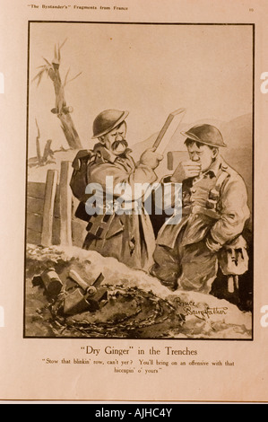 World War 1 cartoon by Bruce Bairnsfather. Caption: 'Well, If you knows ...