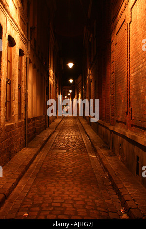 Alley in backstreets of Lille France Stock Photo - Alamy