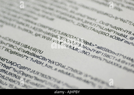 computer jargon text language on written page Stock Photo - Alamy