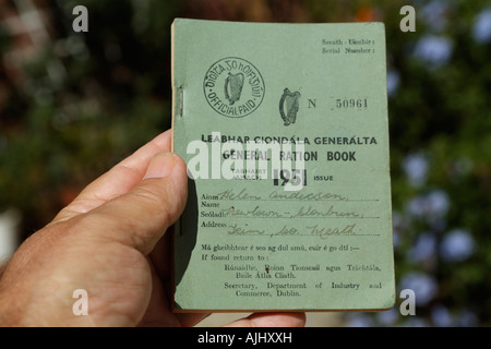 Front Cover of an Irish General Ration Book Dated 1951 Issued by the ...