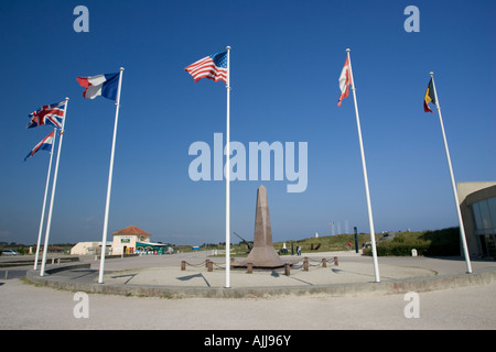 Second world war memorial at Utah Beach, one of the Allied landing ...