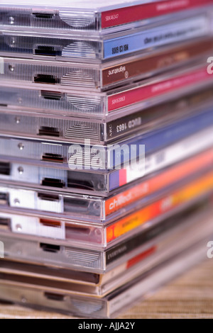 Compact discs mixed Stock Photo - Alamy