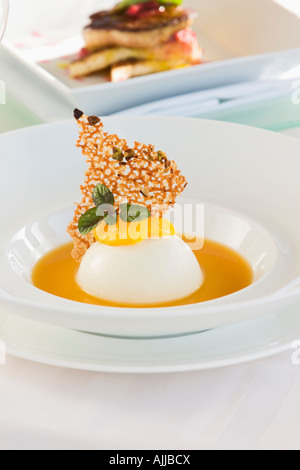Close up of dish garnished with herbs Stock Photo - Alamy