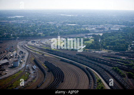Aerial view of train tracks, Virginia Beach, Virginia Stock Photo - Alamy