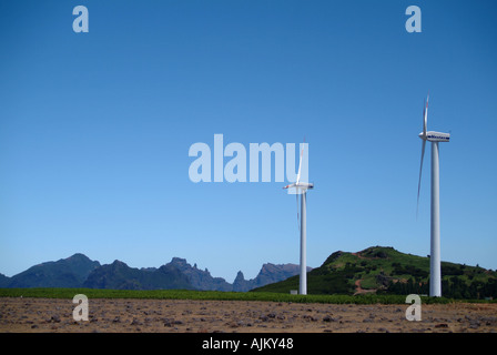 Wind turbines in Madeira Stock Photo - Alamy