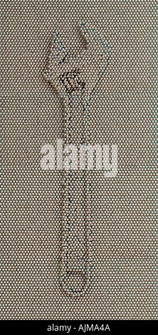 Pin Matrix with spanner impression Stock Photo - Alamy