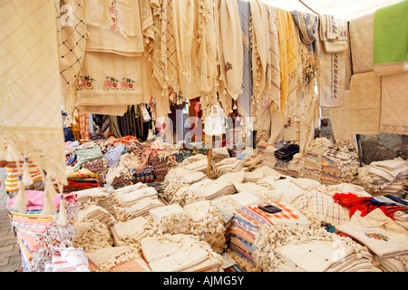 Turkish Pazar (Bazaar) outdoor market Bodrum Peninsula Turkey Mugla ...