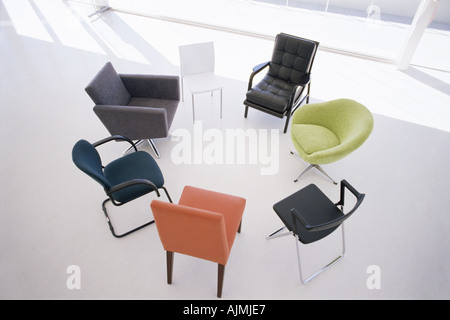 Chairs arranged in a circle in a classroom at Isle of Wight Studio ...