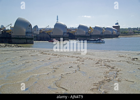 The Thames Barrier at low tide, London, England Stock Photo - Alamy
