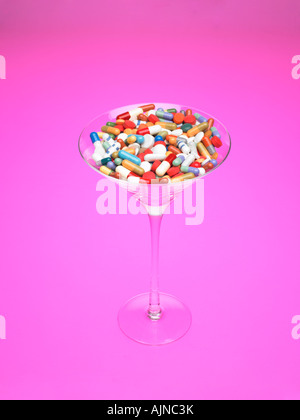 A cocktail of pills Stock Photo - Alamy