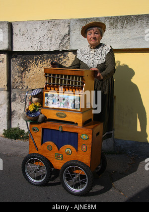 Organ Lady in Budapest Stock Photo - Alamy