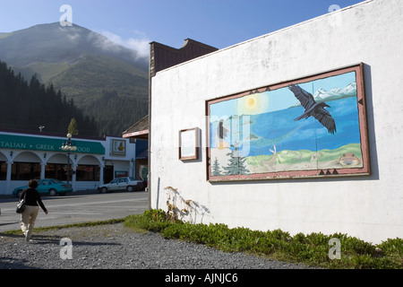 Mural painting. Seward. Alaska. USA Stock Photo - Alamy