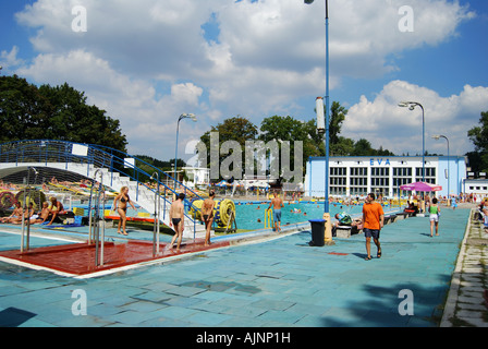 'Eva' heated outdoor swimming pool, Spa Island, Piestany, Trnava Region ...