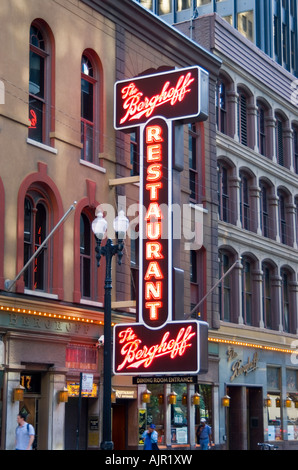 STREET SCENE Chicago Illinois Berghoff restaurant window brewery ...
