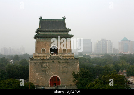 View over the Bell Tower Beijing China Stock Photo - Alamy