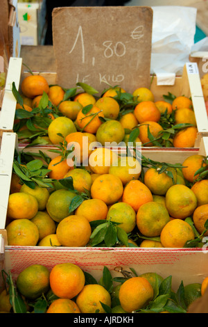 fresh clementines satsuma for sale french market Stock Photo - Alamy