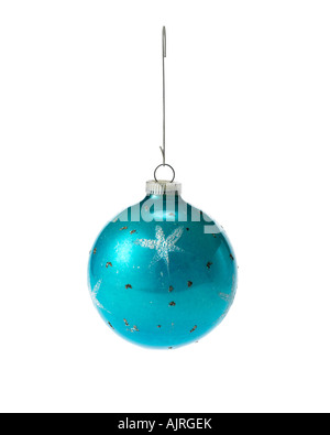 Christmas tree with silver bauble ornaments. Decorated Christmas tree ...