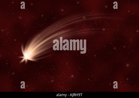 a big beautiful shooting star goes across the night sky Stock Photo - Alamy