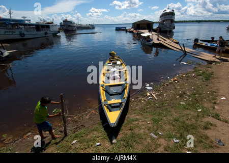 Tefe a river port on the Solimões River in the State of Amazonas Brazil ...