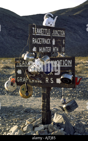 Usa California Teakettle Junction Near Racetrack Death Valley National ...