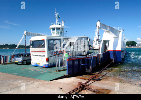 Shell Bay to Sandbanks car and passenger ferry, Poole Harbour, Dorset ...