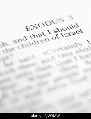 Selective focus of verses in open Holy Bible Stock Photo - Alamy