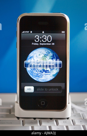 Welcome to IPhone message on screen - USA Stock Photo - Alamy