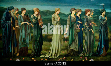 Edward Burne Jones the wedding-procession of psyche 1895 Belgium Stock ...