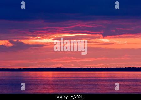 Sunset skies over Malpeque Bay, Malpeque, PE/PEI Prince Edward Island ...