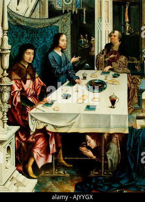 Master Jan van Dornicke 1518 triptych abbey of Dielegem Stock Photo - Alamy