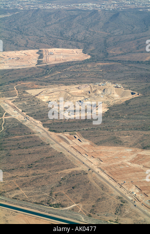 Aerial view of opencast sand mine Stock Photo - Alamy