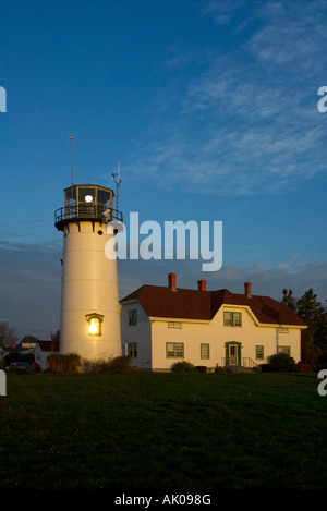 Lighthouse at dawn, Chatham Light, Chatham, Cape Cod, Massachusetts ...