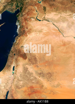 Satellite map of the Middle east Earth from Space Stock Photo - Alamy