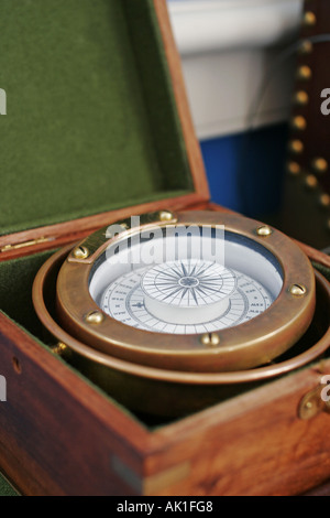 Detail of an old nautical navigational chart with compass deviation ...