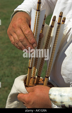 Closeup of armour piercing arrows as used with traditional wooden ...