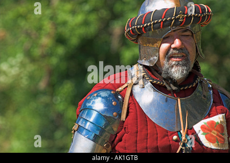 Medieval Knight in armour English historical re-enactment England UK ...